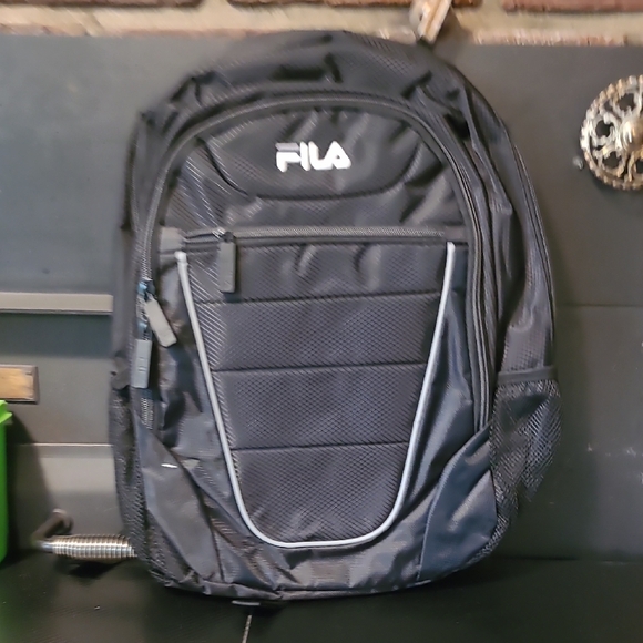 Fila | Bags | Fila Black Backpack Sporty Design Durable | Poshmark